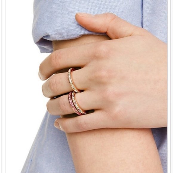 kate spade | Jewelry | Kate Spade Carnival Hinged Stackable Rings 6 ...